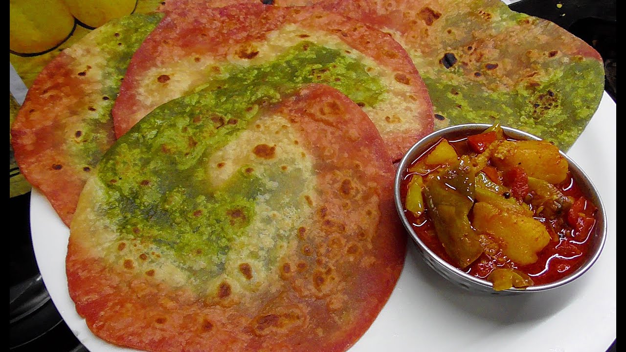 Tri Colour Chapathi || క్యారెట్,బీట్రూట్,మునగాకుతో ఇమ్మ్యూనిటీ పెంచే ...