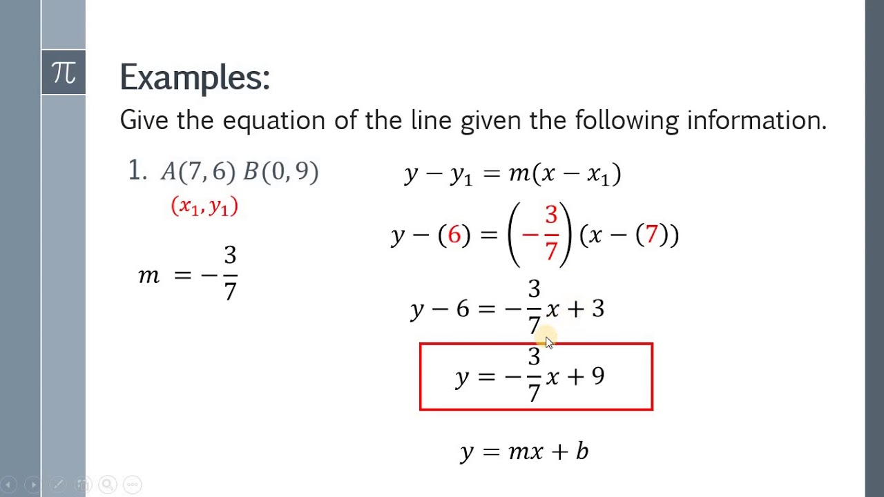 Basic Calculus: Review on Lines and Slopes - YouTube