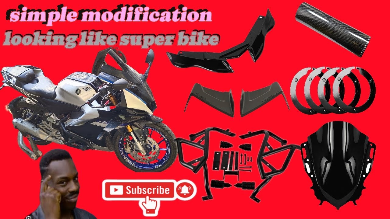 R15M modification accessories price full modified r15m - YouTube