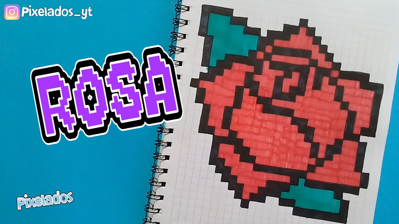 Como Dibujar Rosa Pixel Art Pixelados Youtube