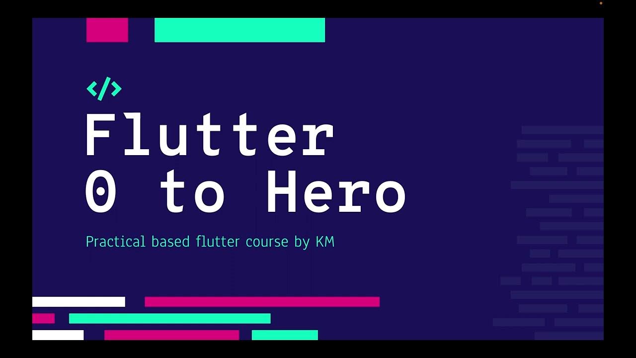 Flutter သင်တန်း - 0 to hero - YouTube