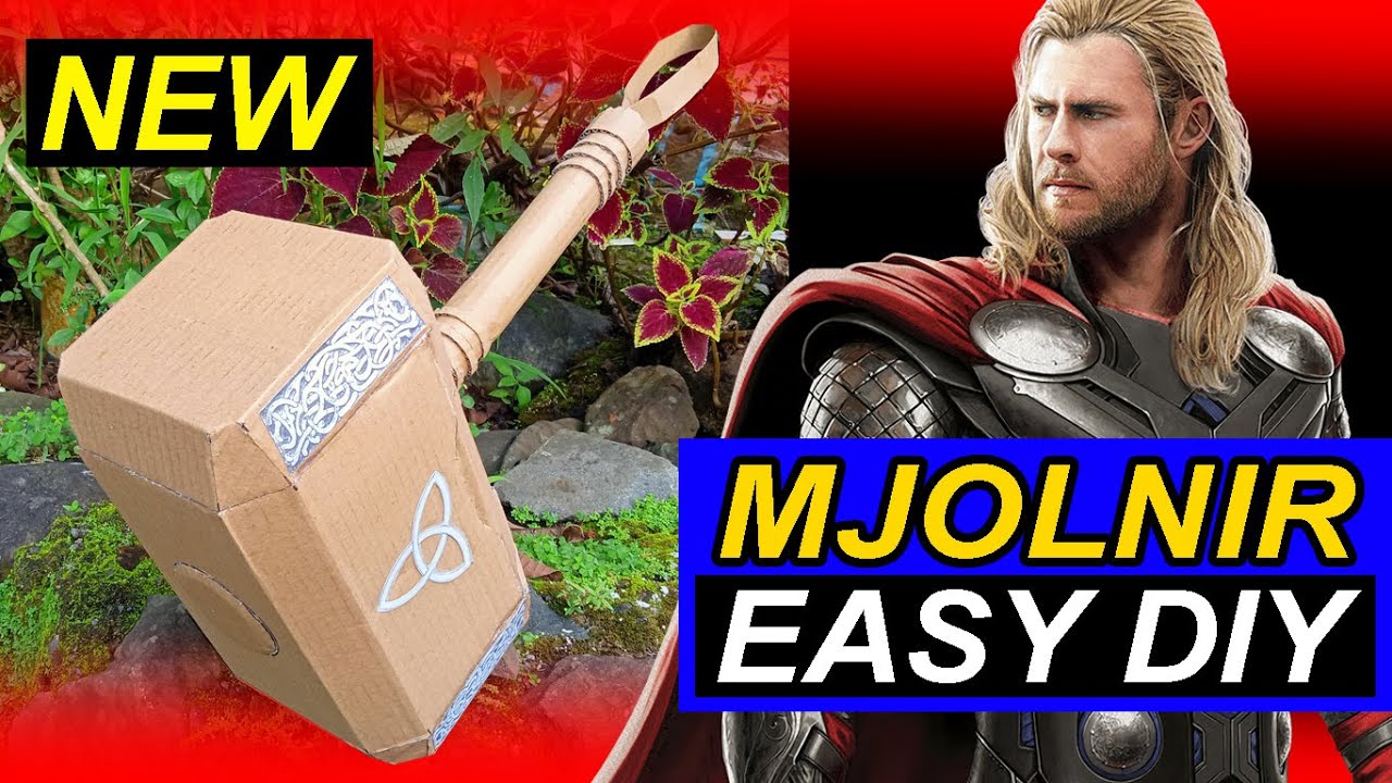 How To Make Mjolnir from Cardboard |Thor Love And Thunder | Easy Crafts ...