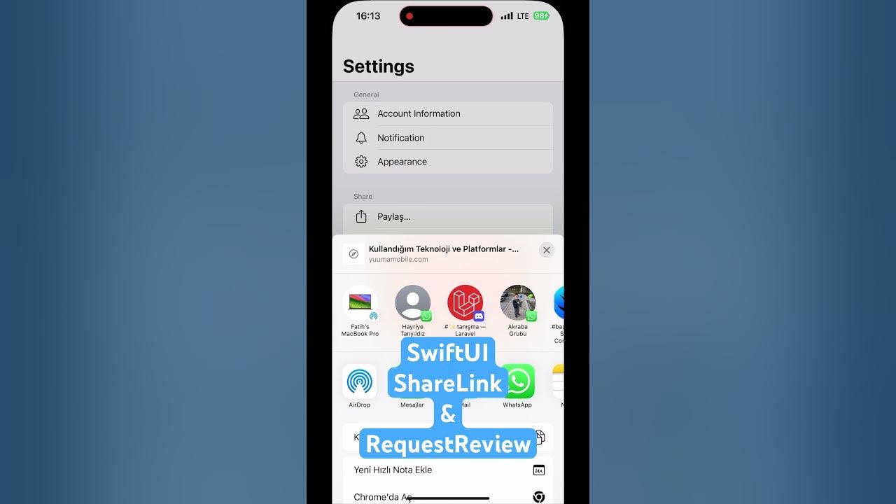 SwiftUI ShareLink & RequestReview - YouTube