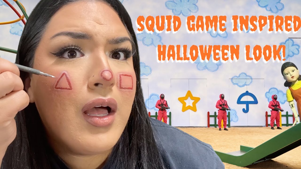 EASY SQUID GAME INSPIRED HALLOWEEN MAKEUP LOOK! - YouTube