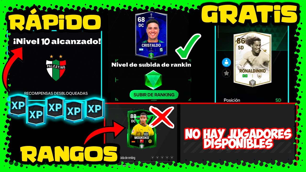 Por si no lo sabías #1: subir nivel rápido, Ronaldinho gratis, dar ...