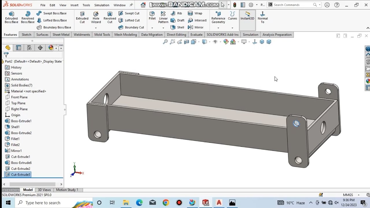 Manual jack Part 1 # Base # design in solidworks - YouTube