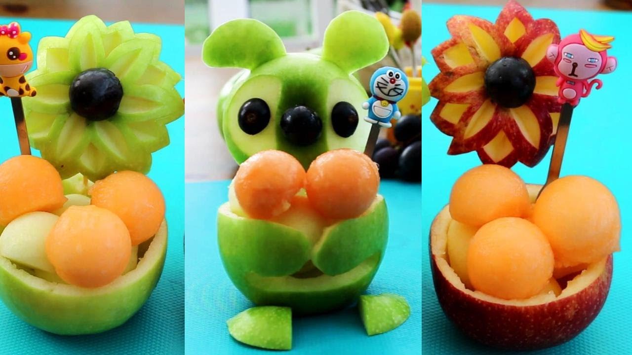 Super Fruits Decoration Ideas | Apple Art | Fruit Carving Apple ...