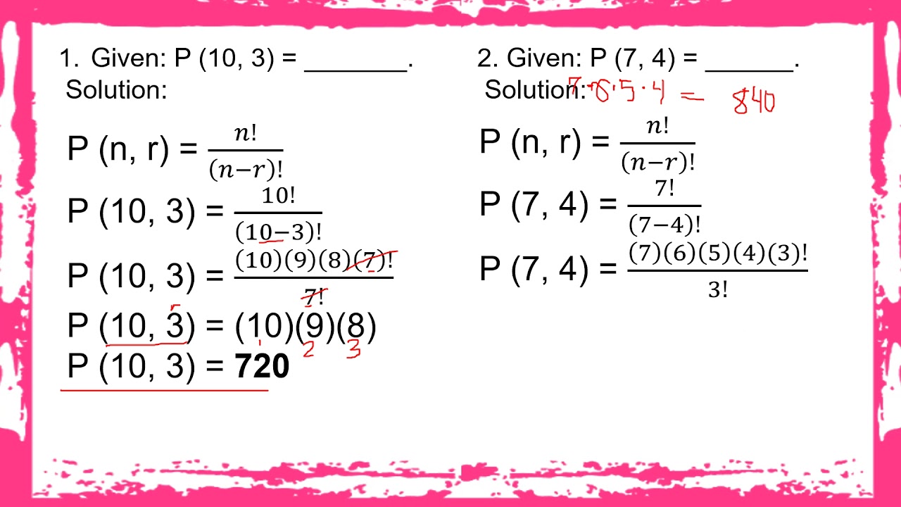 Differentiating Permutation From Combination Of N Objects Taken R At A