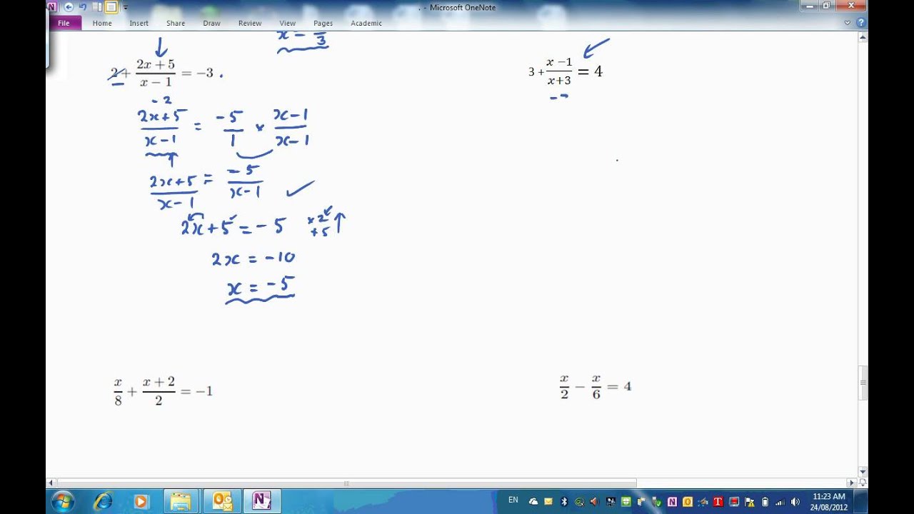 Using x as a number - Part 3 (35 mins) - YouTube