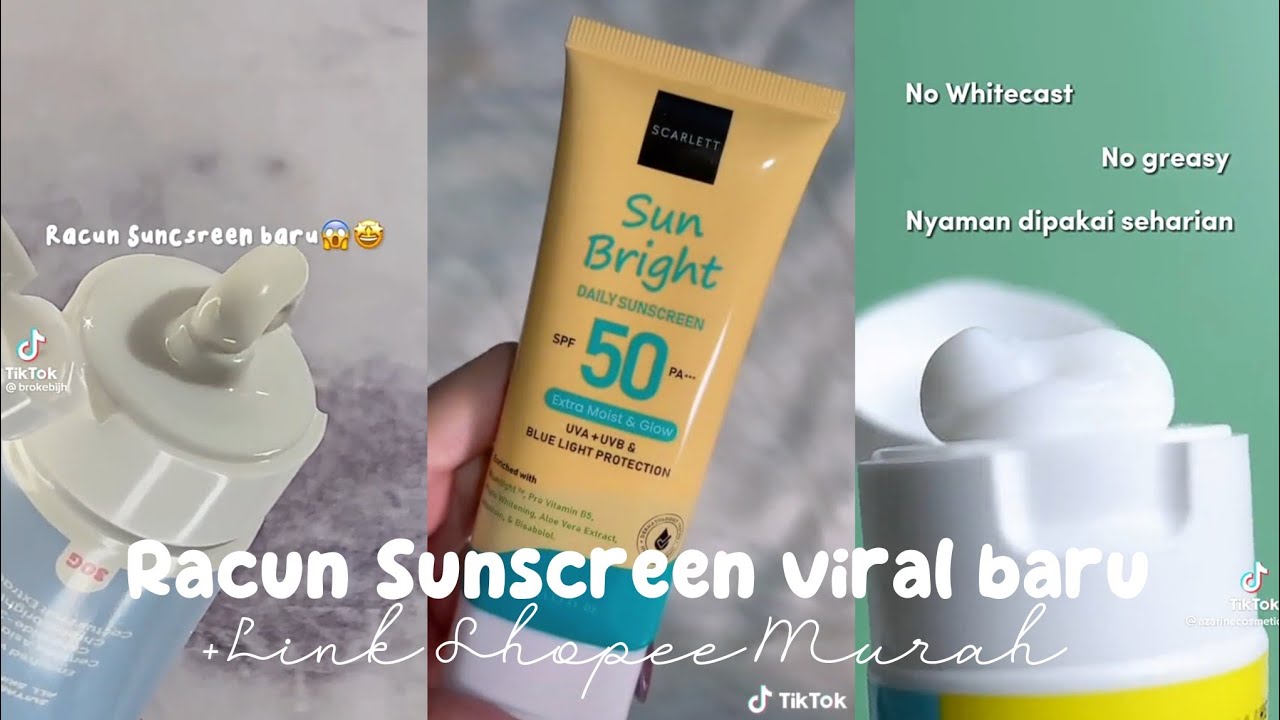 Racun Sunscreen Viral Terbaru + Link Shopee Murah - YouTube