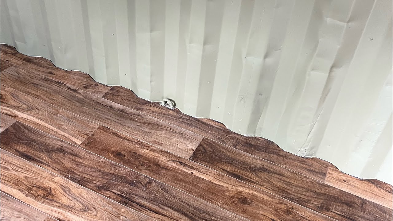 Vinyl plank in a shipping container - YouTube