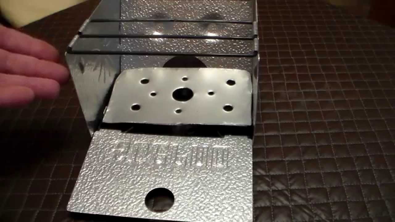 Sterno stove to wood stove conversion - YouTube