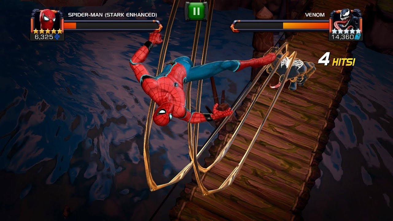 Marvel Contest of Champions: Spider man (Stark Enhanced) Vs Venom - YouTube