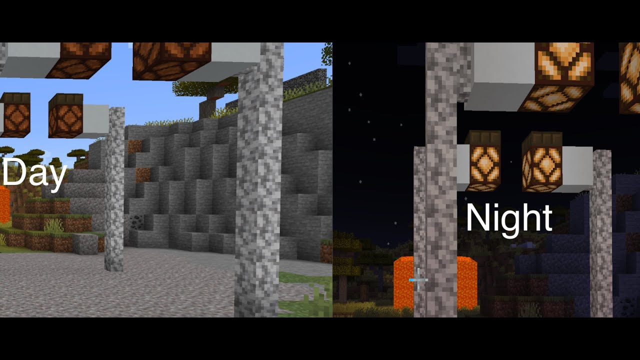 How to build automatic street lights in minecraft - YouTube