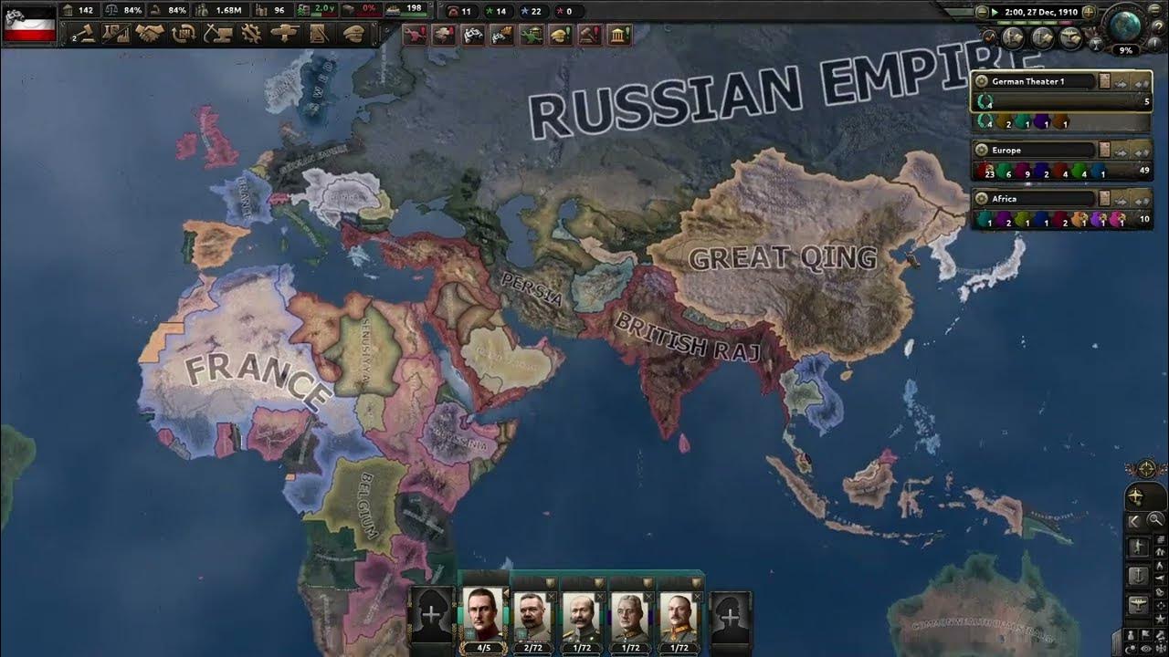 Hoi4 The Great War Redux Timelapse *AI Only* - YouTube