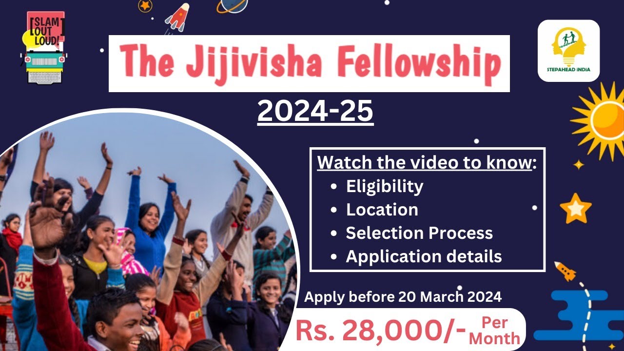 Jijivisha Fellowship 2024 | 30,000/- Month | Any Graduate can Apply |@SlamOutLoud - YouTube