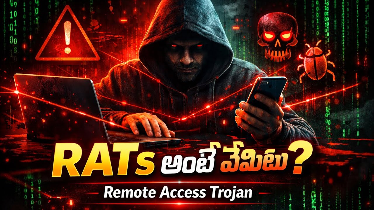 RAT Malware Explained in Telugu | Hacker మీ Mobile ని కంట్రోల్ చేస్తాడా ...