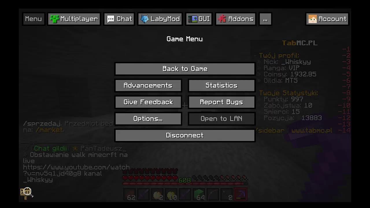 OBSTAWIANIE WALK MINECRAFT TABMC.PL - YouTube