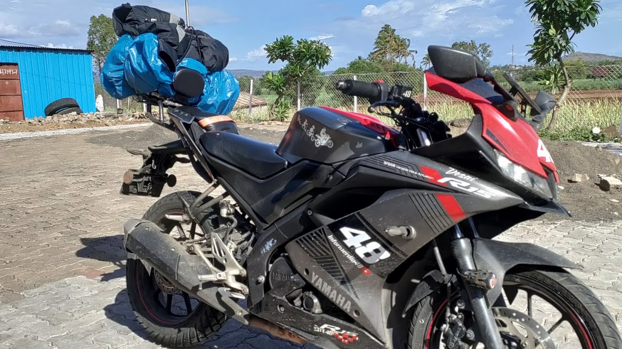 How To Install Backrest & To Rack (Carrier) In Yamaha R15 V3 | Just ...