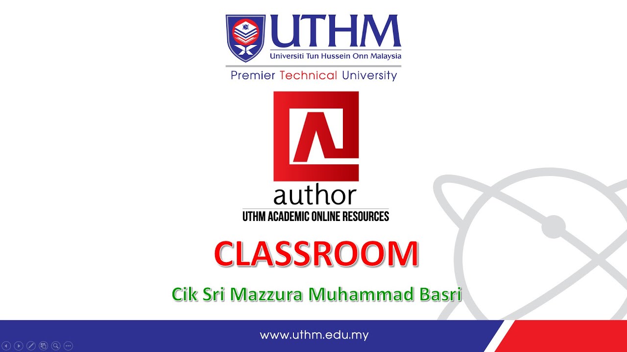 Author UTHM (2021) : Create a New Classroom - YouTube