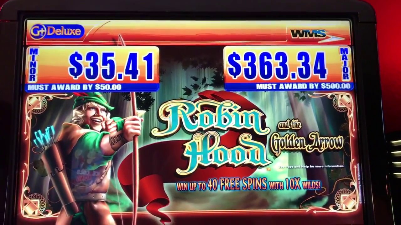 WMS Robin Hood and the Golden Arrow Slot Machine Jackpot - YouTube