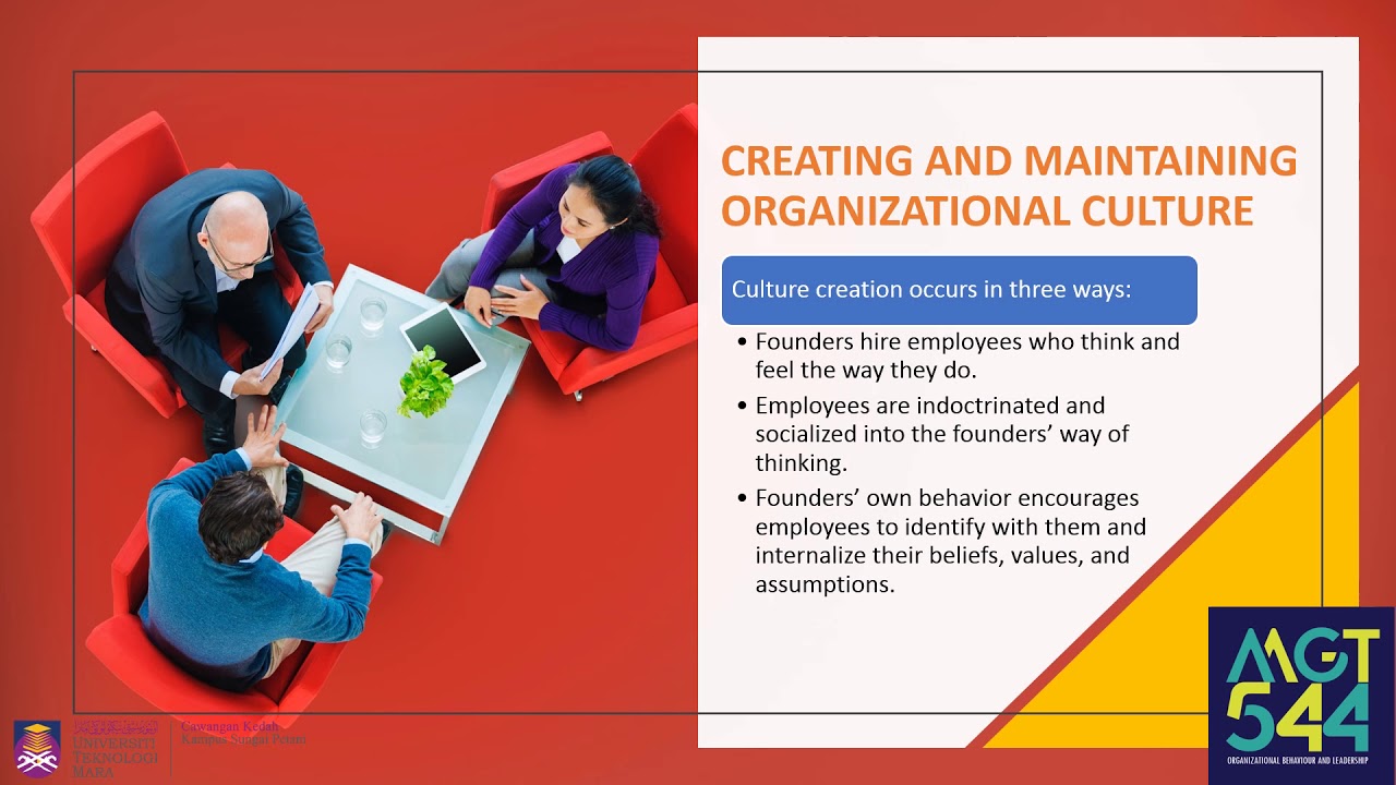 Creating and Maintaining Organizational Culture - YouTube