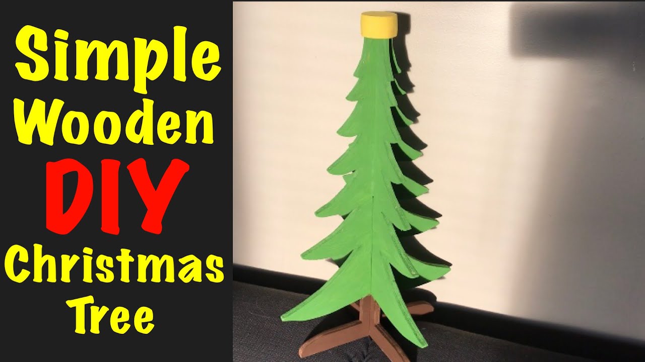Simple Wooden Christmas Tree Build - YouTube