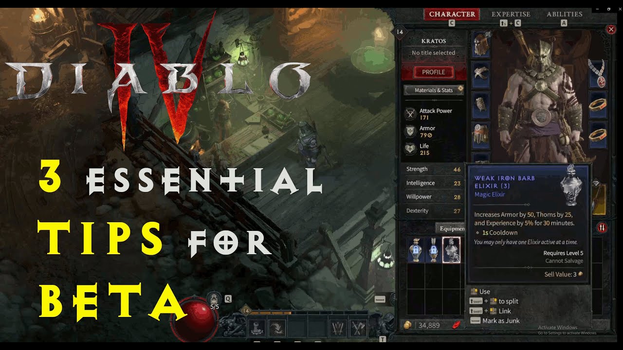 Diablo 4 Beta Gameplay Guide - 3 Essential Tips - YouTube