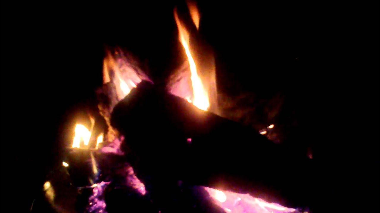 Campfire Stock Footage - Landscape HD - YouTube