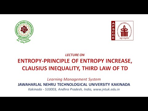 Entropy-Principle of entropy increase, Clausius inequality, third Law of TD - YouTube
