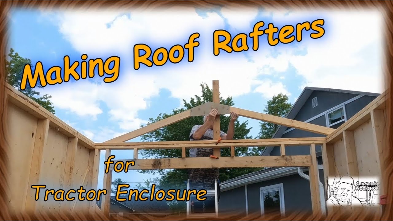 Making Roof Rafters for Tractor Enclosure - YouTube