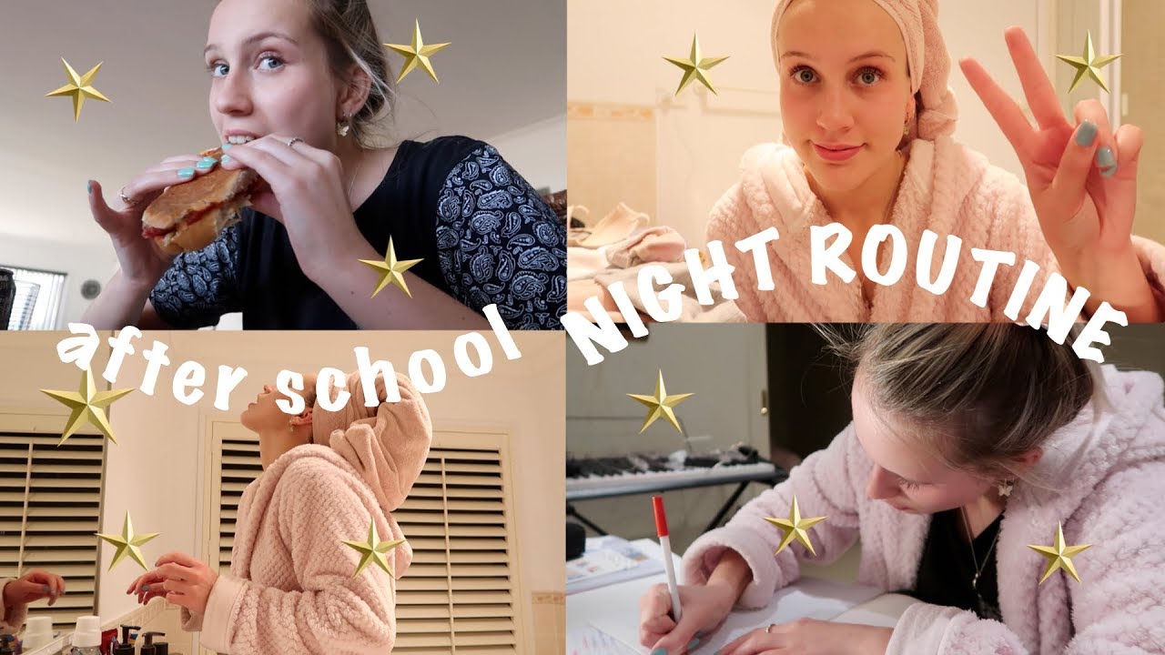 my after school night routine 2019 - YouTube