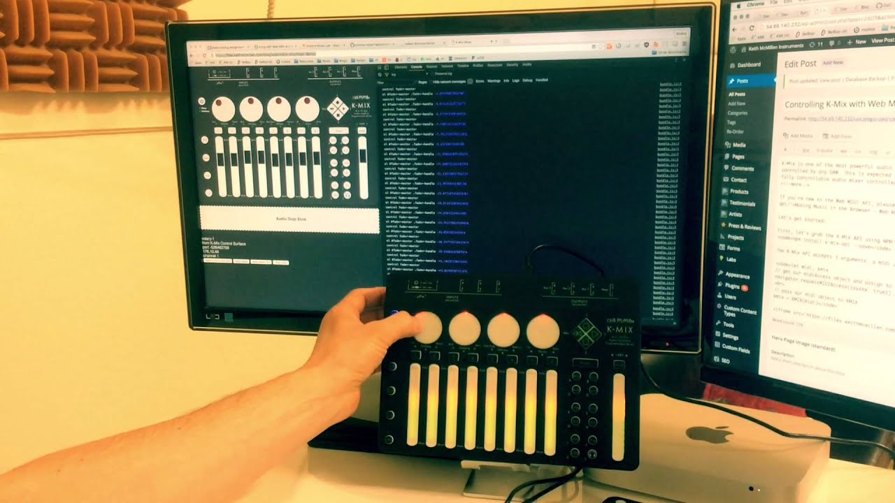 Controlling K-Mix with Web MIDI and the K-Mix API, Mixer Demo - YouTube