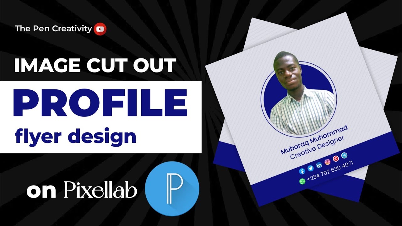 Image Cut-Out Profile Flyer Design with Smartphone on Pixellab | Self ...