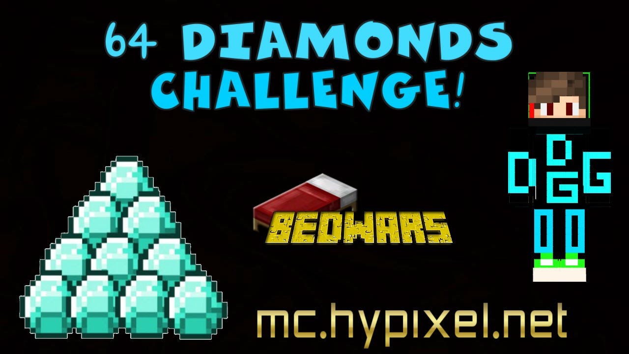64 DIMONDS CHALLENGE ON MINECRAFT BEDWARS! - YouTube