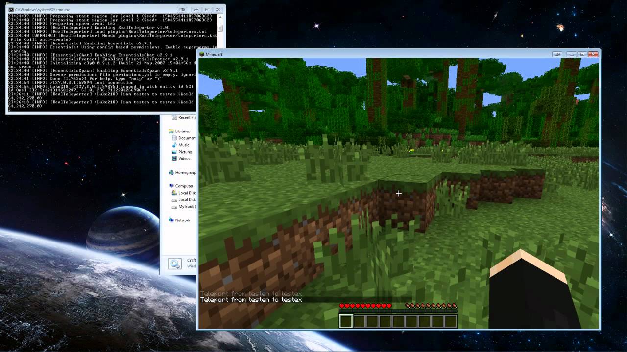 Minecraft: How to Install and Use RealTeleporter Plugin for Bukkit 1.2.5 (Tutorial) - YouTube