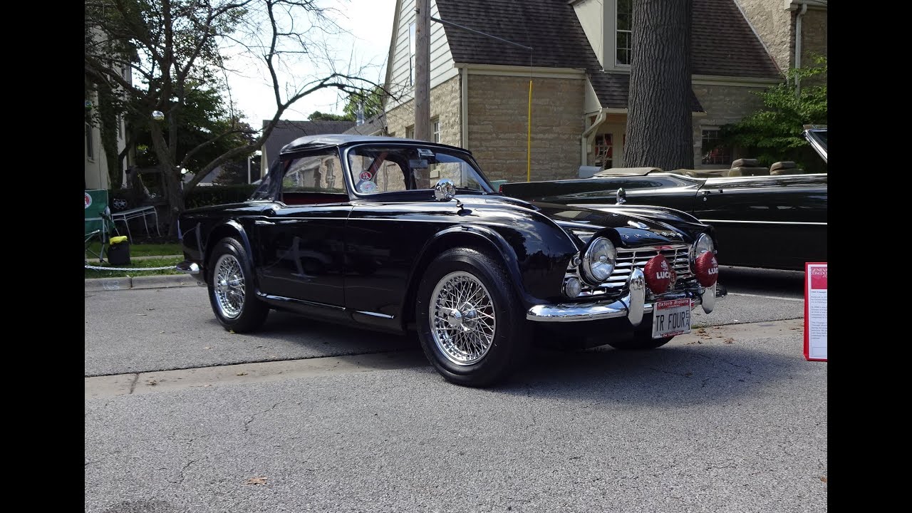 1965 Triumph TR4 Convertible in Black Paint & Engine Sound on My Car ...