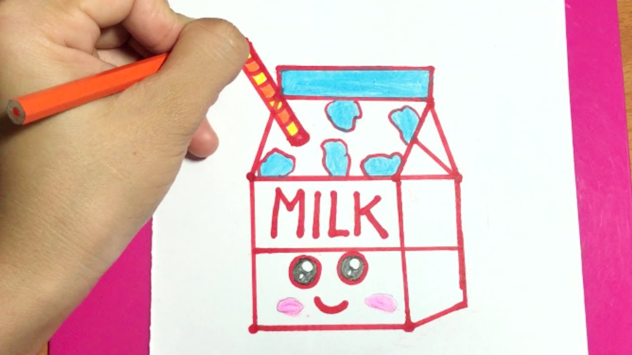 How to Draw Milk Box Step By Step - YouTube
