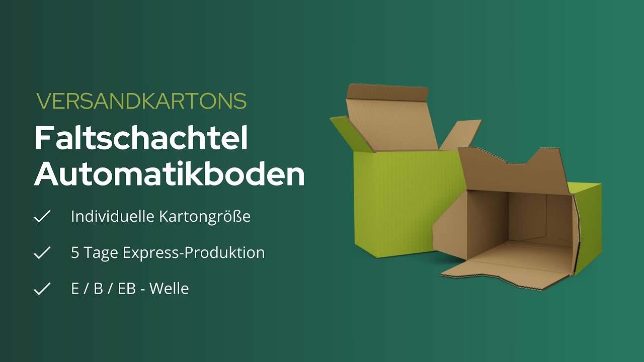 Faltschachtel mit Automatikboden | FEFCO 0713 - Aufbauanleitung - YouTube
