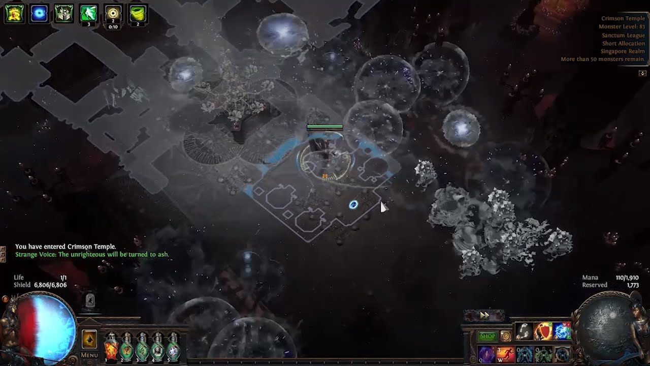 Nimis Kinetic Blast speed clear t16 map Deadeye Ranger POE 3.20 without ...