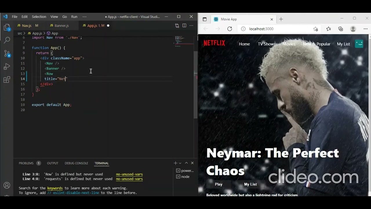 Creating Netflix Home page using React.js #react #netflix #javascript # ...