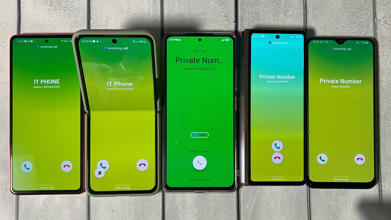 Incoming Call Fake Phones New Color Five Samsung a50s A5 & A01 & Z ...