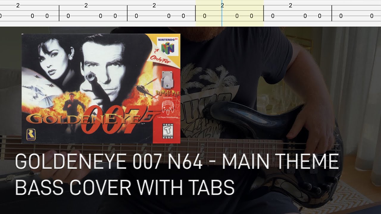 GoldenEye 007 (N64) - Main Theme (Bass Cover with Tabs) - YouTube