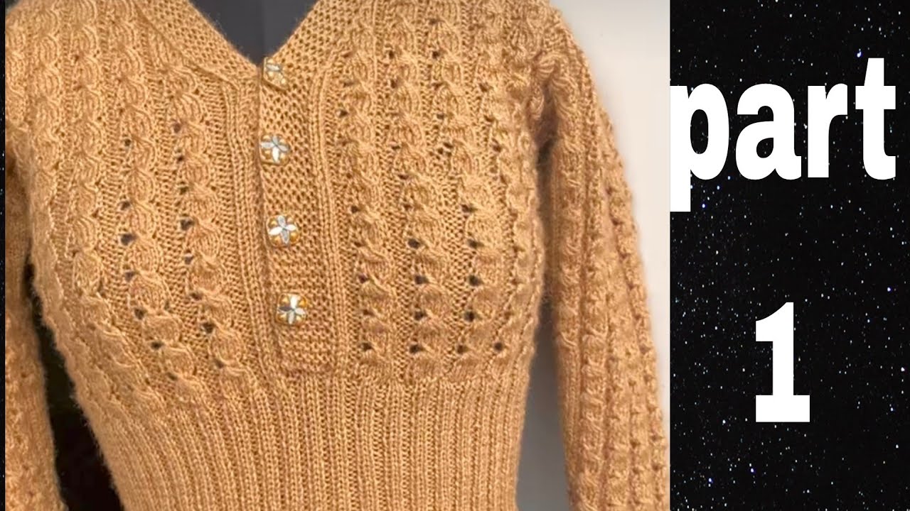 ladies blouse skivi part 1 by Aarti knitting studio - YouTube