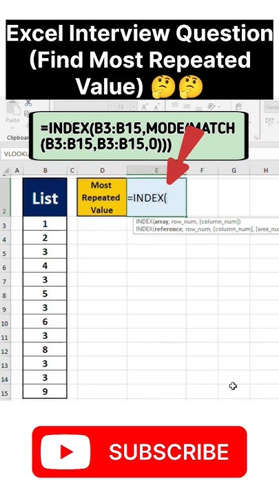 Excel Interview Question🤔#INDEX-MATCH Function#excel#exceltutorial#excelformula#shorts#viral# ...