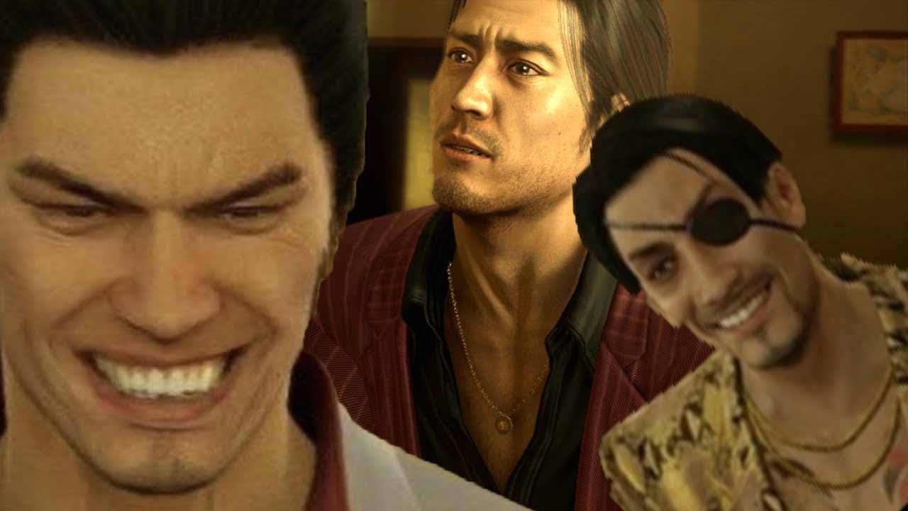 Kiryu and Majima screaming at each other while Akiyama tries to sing ...
