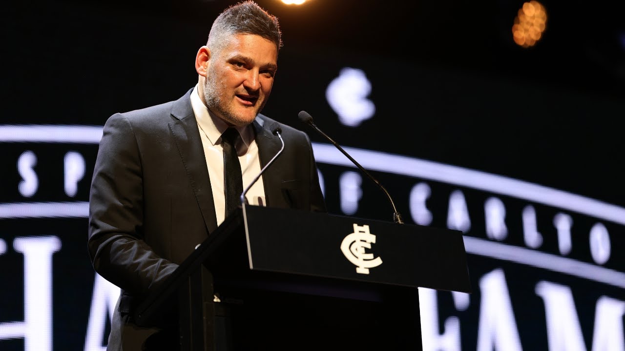Carlton Hall of Fame 2024 | Brendan Fevola inducted - YouTube