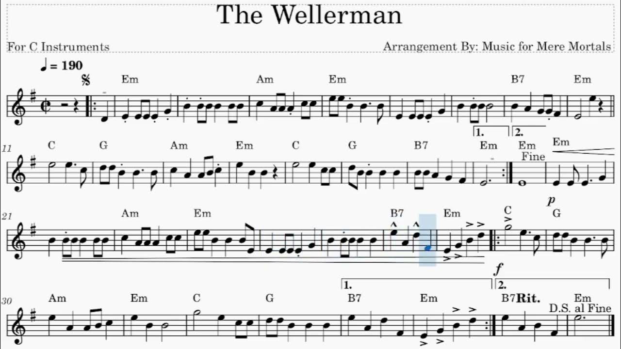 The Wellerman (Long Version) - Shanty - Play Along for C Instruments ...