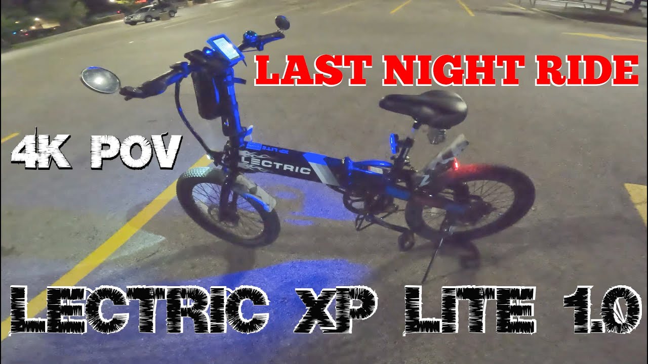 LECTRIC XP LITE 1.0 | LAST NIGHT RIDE & ALL LIGHTS ON DISPLAY | 20MPH ...