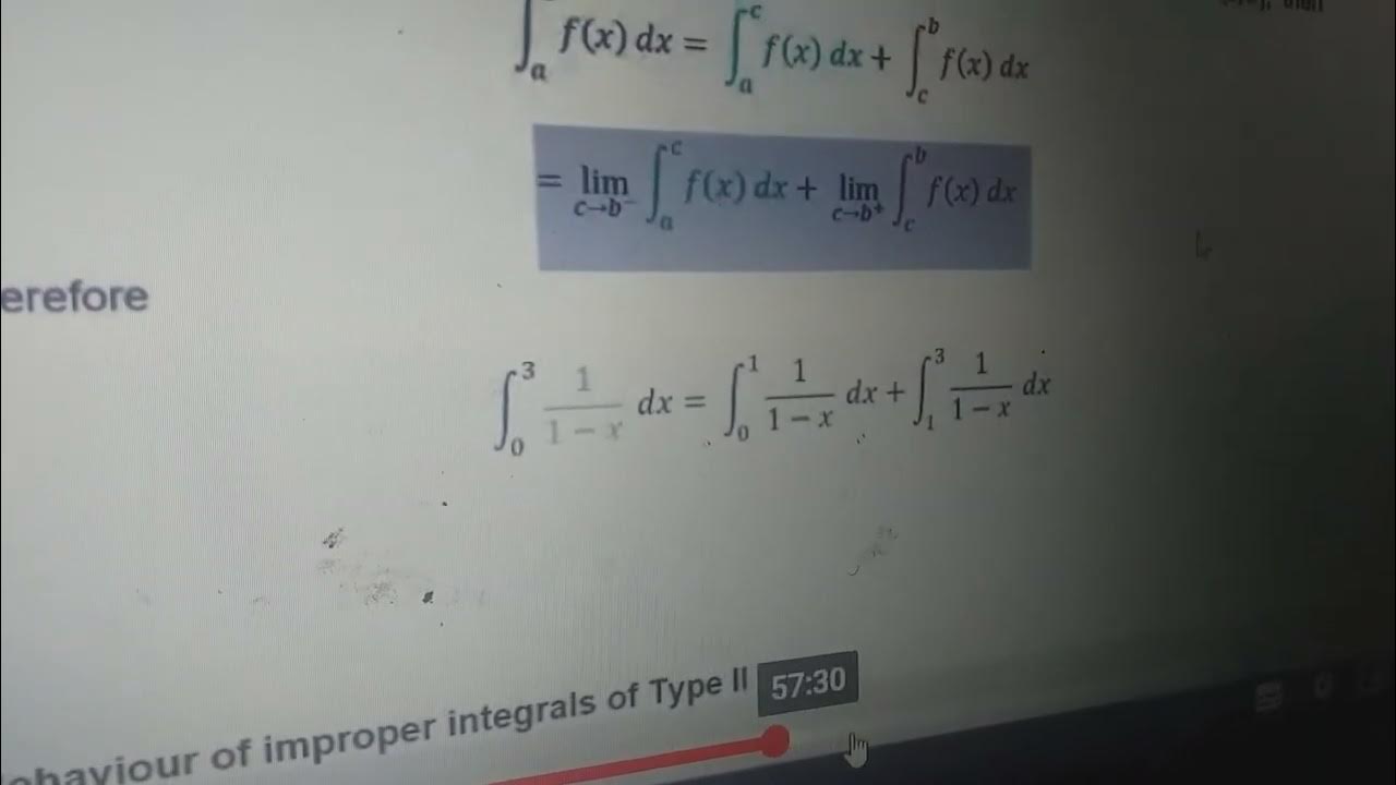improper integrals type 2 - YouTube